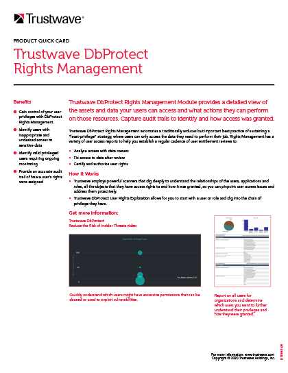 DbProtect Rights Management | Trustwave